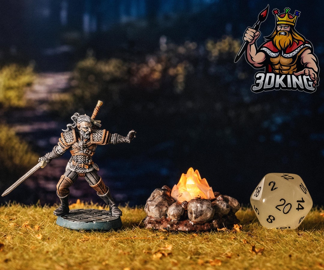 LED Campfire: 3D Resin Miniature - Dnd Terrain, TTRPG Prop - Etsy
