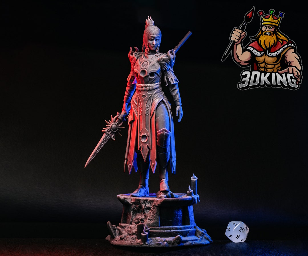 Shadowheart Miniature: Baldur's Gate 3 Half-elf Cleric - Dnd Tabletop ...