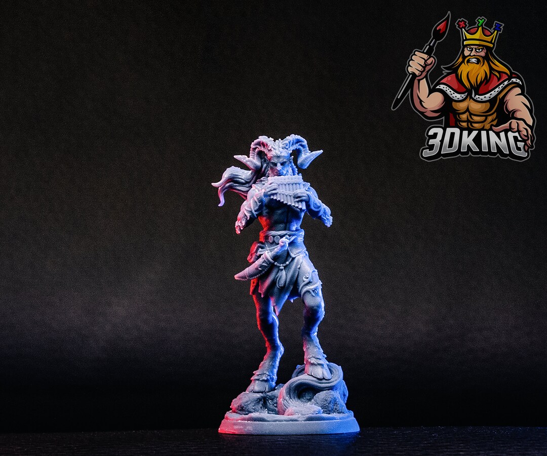Satyr Miniature: Mystical Forest Pan Flute Player - 3D Resin Printed ...