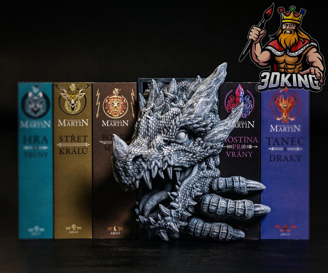 Dragon Book Nook Spectator 3D Printed Fantasy Miniature Dnd Tabletop ...