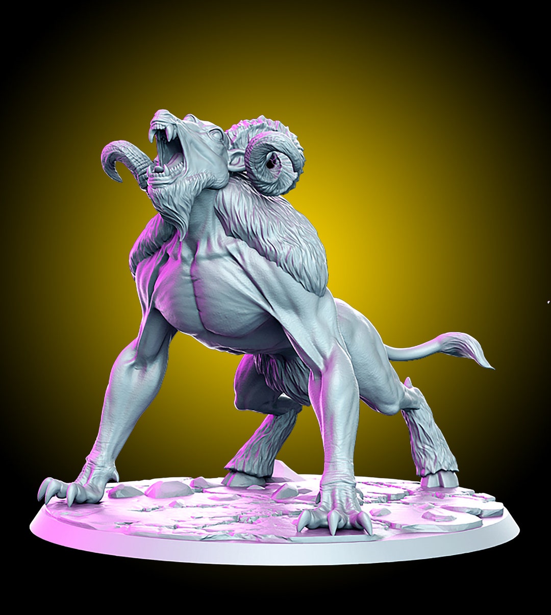 Dire Ram Monster RN Estudio Fantasy Miniature 3D Resin - Etsy