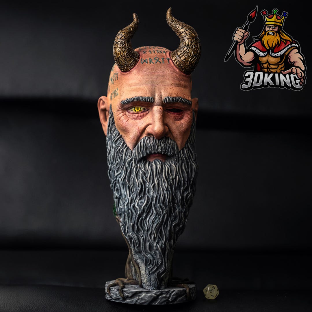 Mimir Bust: 3D Printed God of War Fan Art Miniature (43cm = 17") - Etsy UK