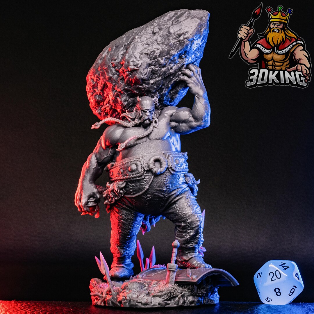 Obelix Miniature: Gaul Menhir Sculptor - 3D Printed Dnd Figure - Etsy