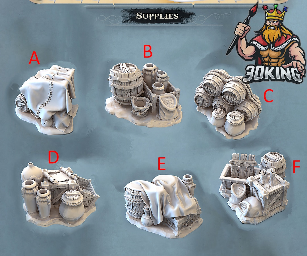 Resin Miniature Supplies Set: Dnd Tabletop Gaming Props (28-32mm, 75mm ...