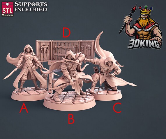 Assassins Set Daggers and Crossbow STL Miniatures - Etsy