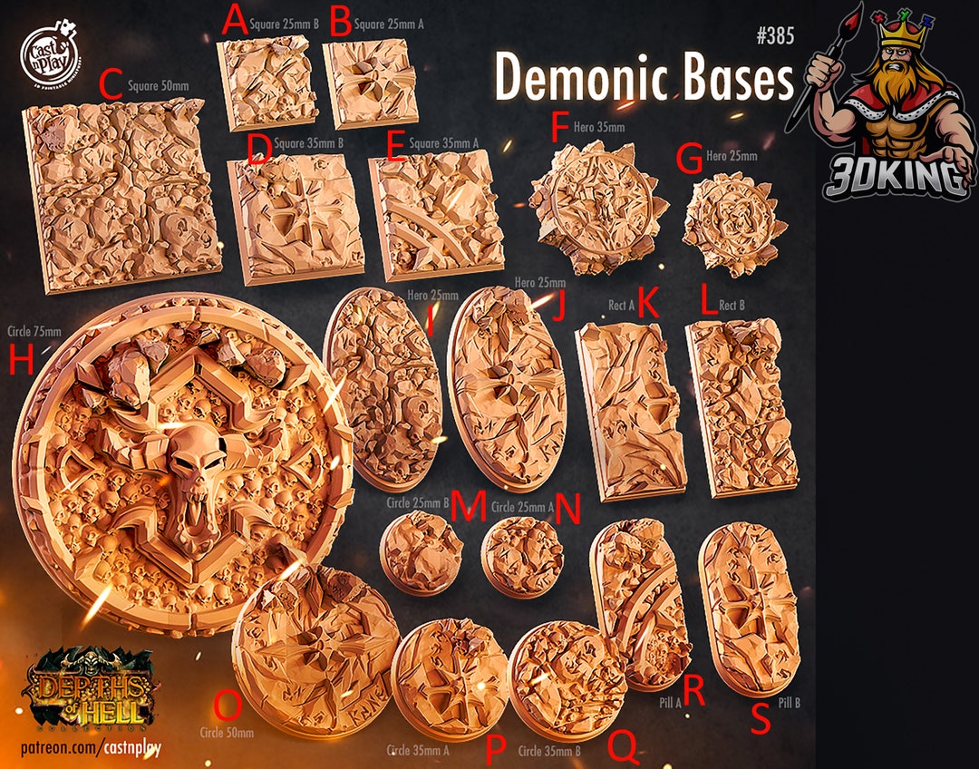 Demonic Bases Depths of Hell Cast N Play Fantasy - Etsy