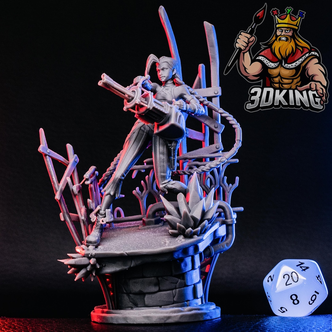 Jinx Arcane League of Legends Miniature: 3D Printed Dnd Tabletop Gaming ...