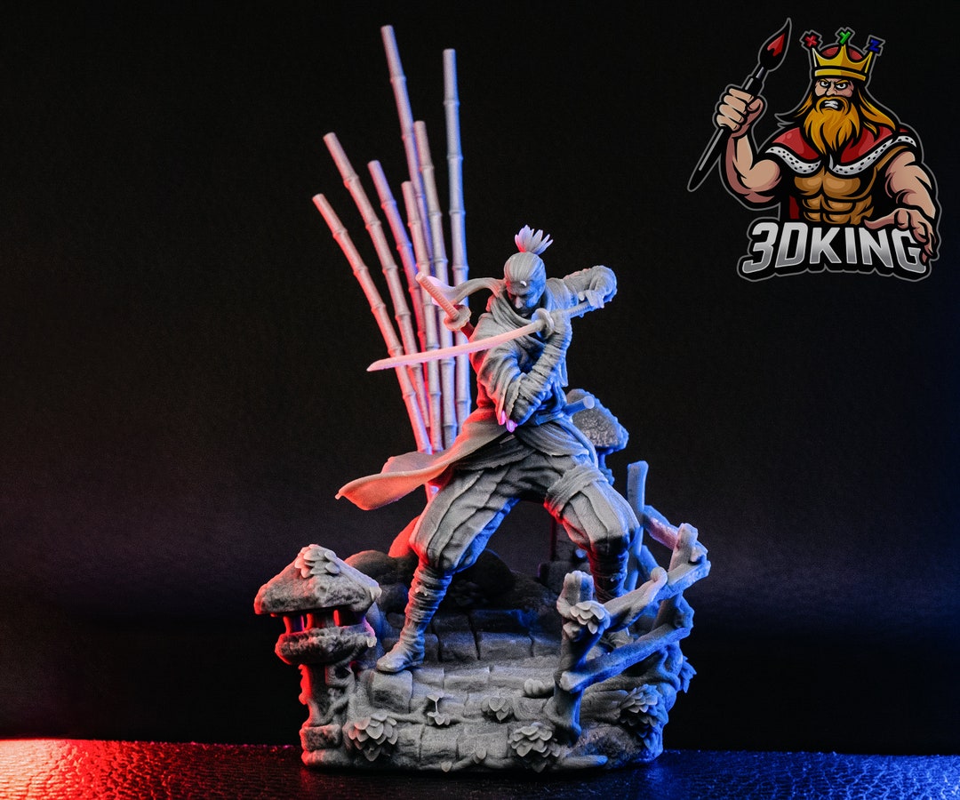 Sekiro - Shadows Die Twice - 3D Printed Fantasy Miniature - 1:10, 75mm ...