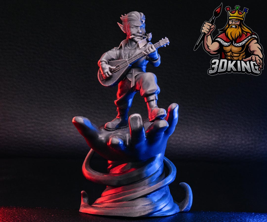 Scanlan Shorthalt 3D Printed Fantasy Miniature 1:12 and Bust Dnd ...