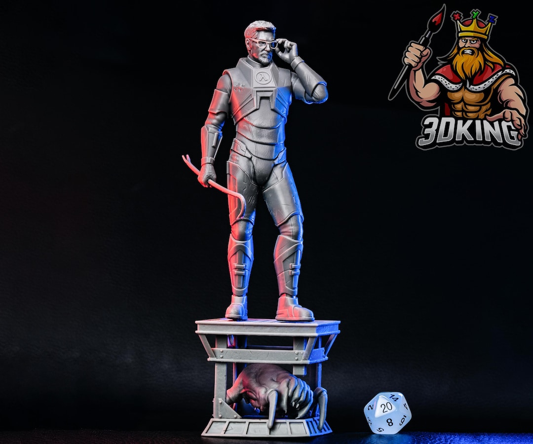 Gordon Freeman Miniature: Half-life Fan Art, Dnd Tabletop Gaming, 3D ...