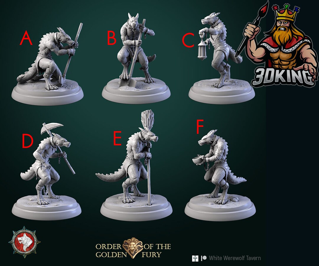 Kobold Slaves Miniature Set: 3D Printed Dnd Tabletop Gaming - Etsy