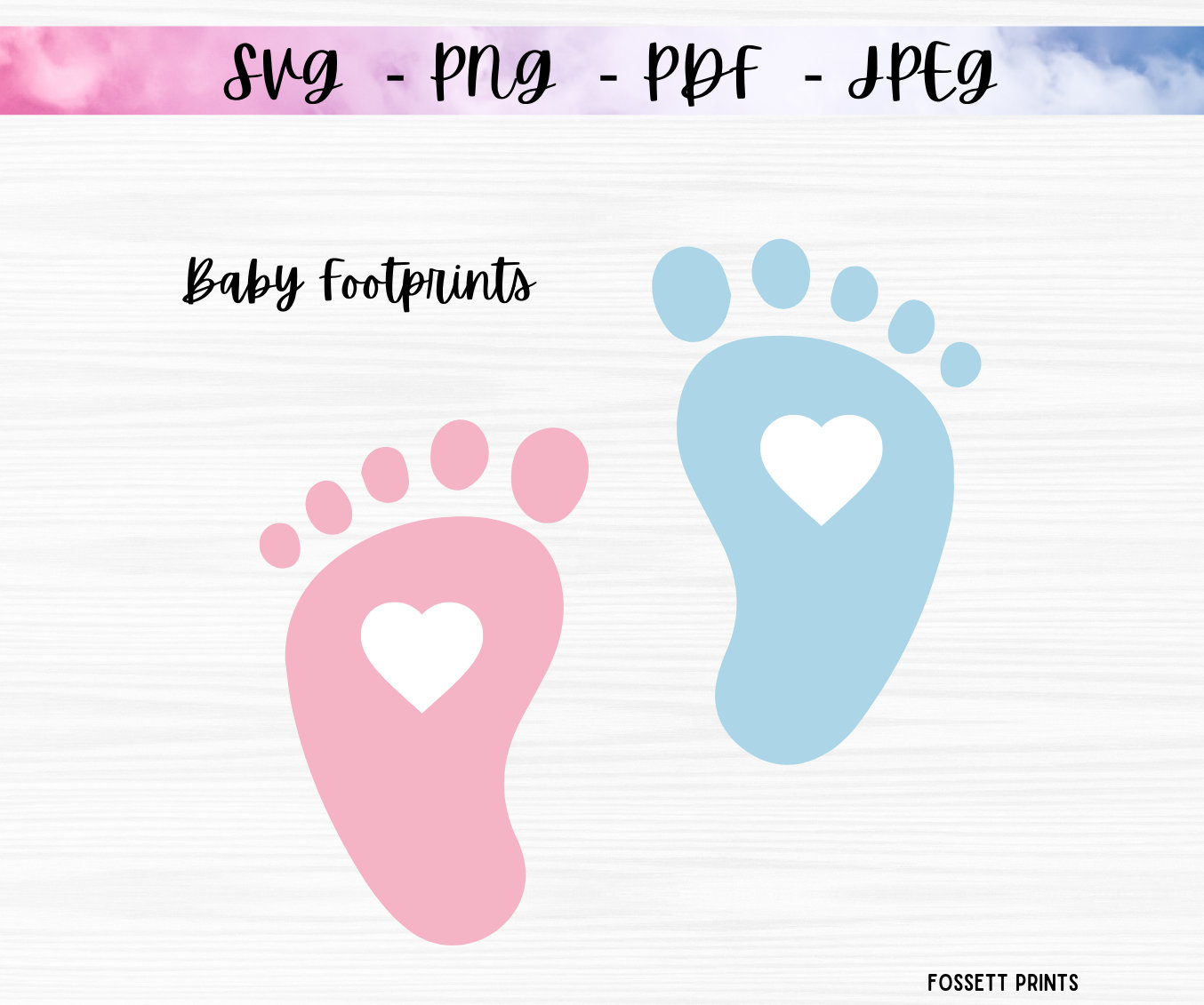 Blue And Pink Baby Feet