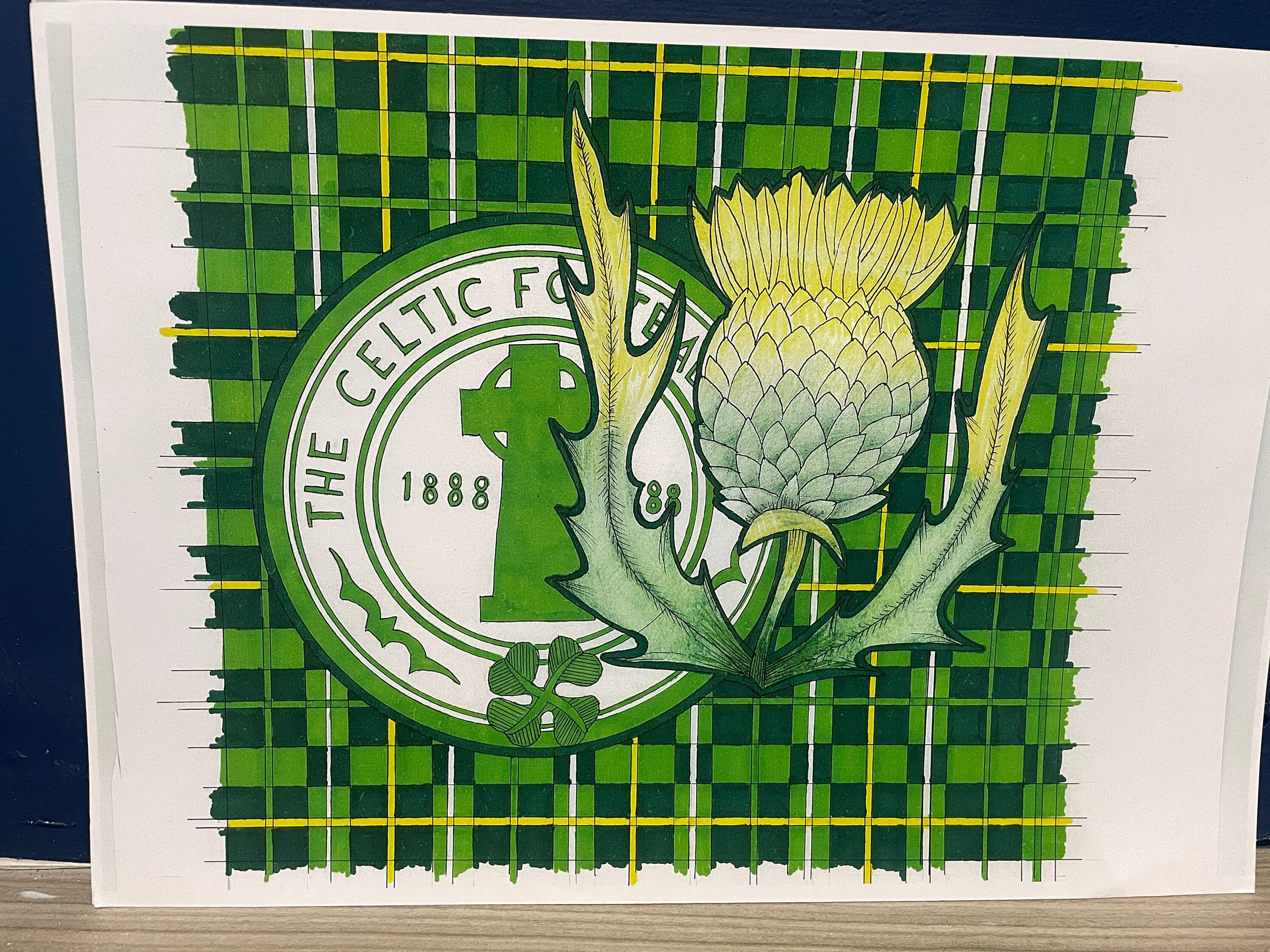 Celtic Football Club - Scottish Football - Glasgow - A4 Print - Artwork ...