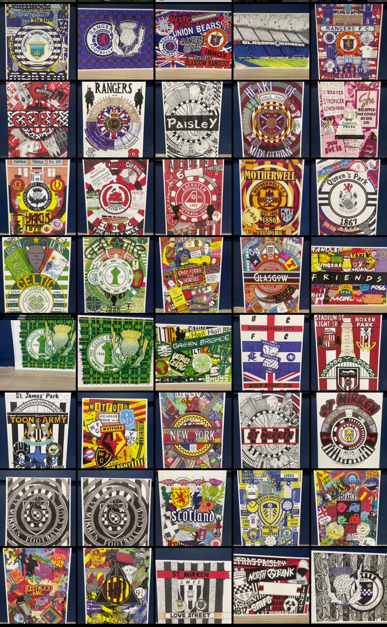 Celtic Football Club - Scottish Football - Glasgow - A4 Print - Artwork ...