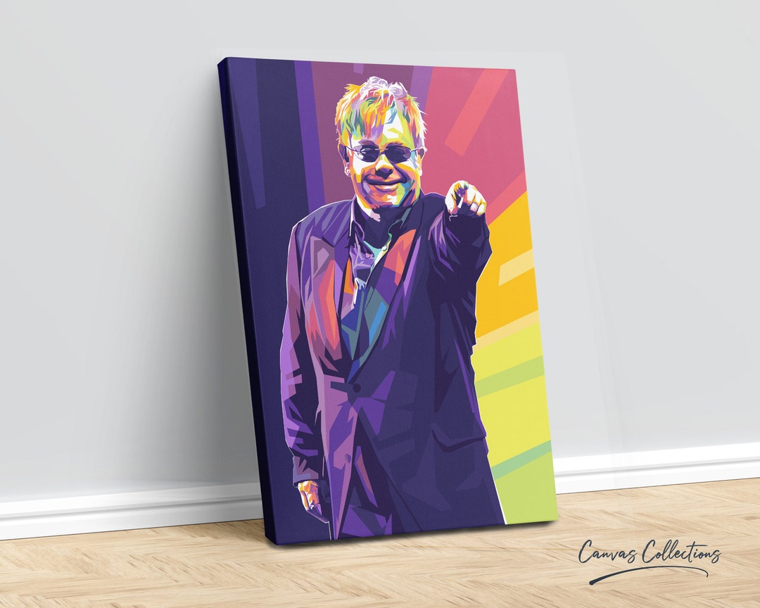 Elton John Singers in Pop Art by Canvas Collections - Etsy