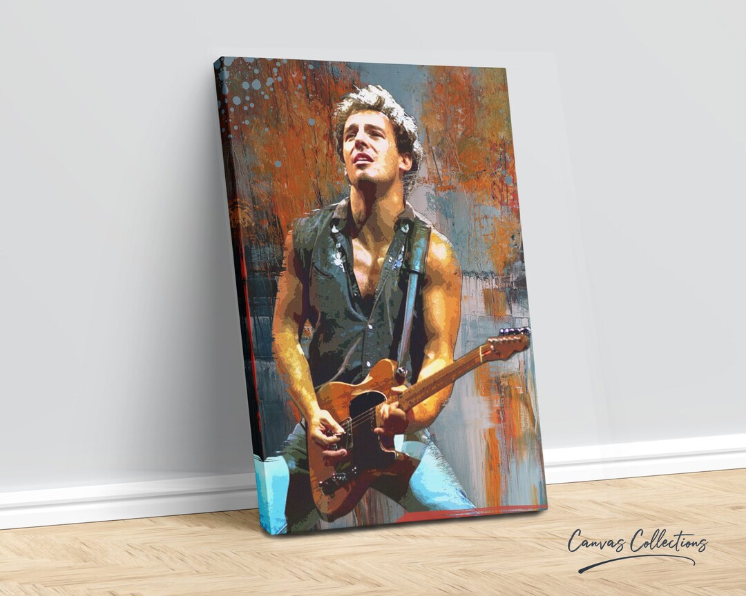 Bruce Springsteen - Guitar Legends in Colour by Canvas Collections - Etsy
