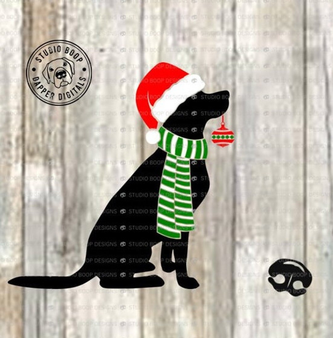 Christmas Svg Christmas Dog SVG Christmas Black Lab SVG & PNG Digital ...