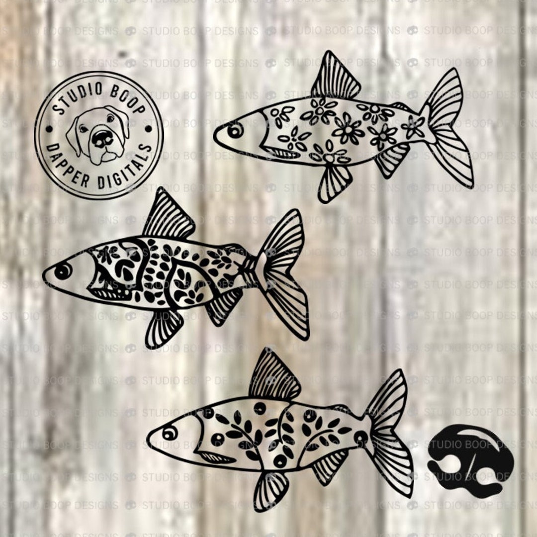 Fish SVG Batik Fish Designs SVG & PNG Instant Download Ready to Cut ...