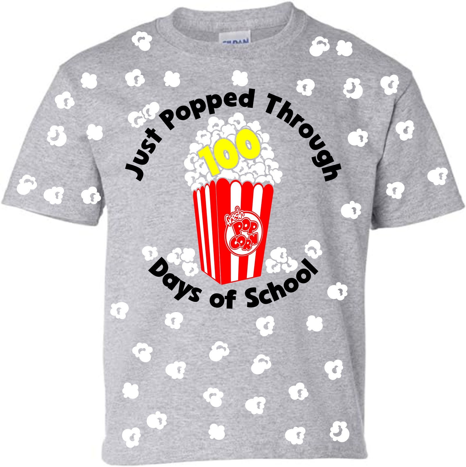 100th Day SVG Just Popped Through 100 Days of School Popcorn SVG & PNG ...