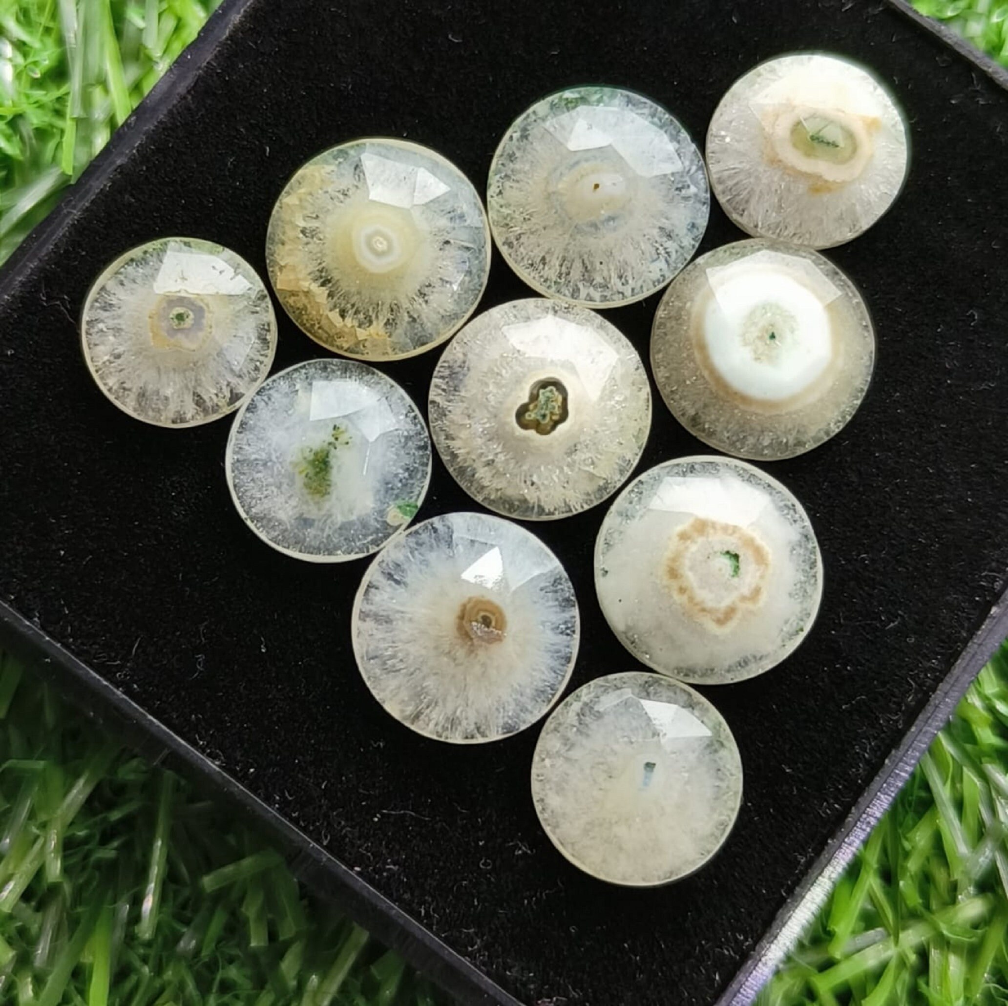 Genuine & 100% Natural Solar Quartz Rose Cut Round Shape Flat - Etsy