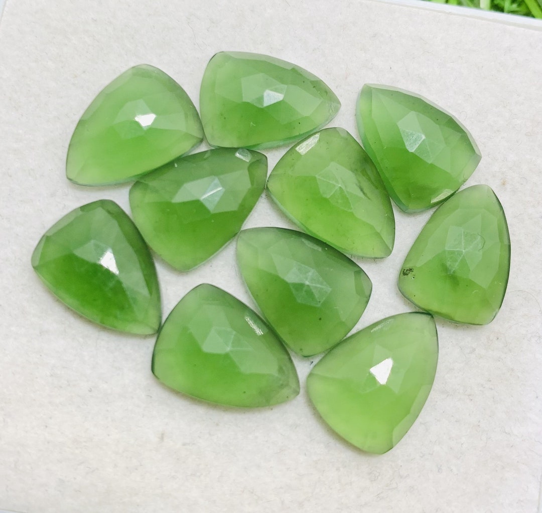 Serpentine, Natural Serpentine, Rose Cut Shield Shape Flat Backs Lot ...