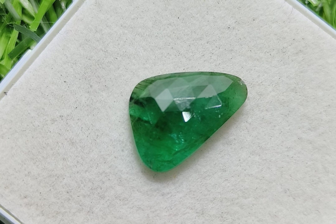 Genuine & 100% Natural Emerald Rose Cut Fancy Shape Flat Backs Loose ...