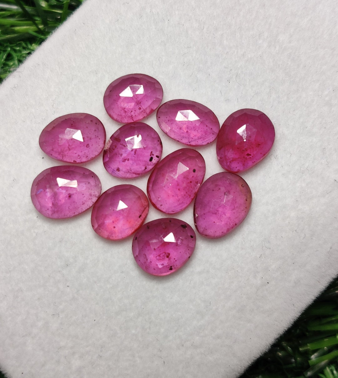 Natural Thailand Ruby Rose Cut Free Forms Flat Backs Lot Gemstone 25.00 ...