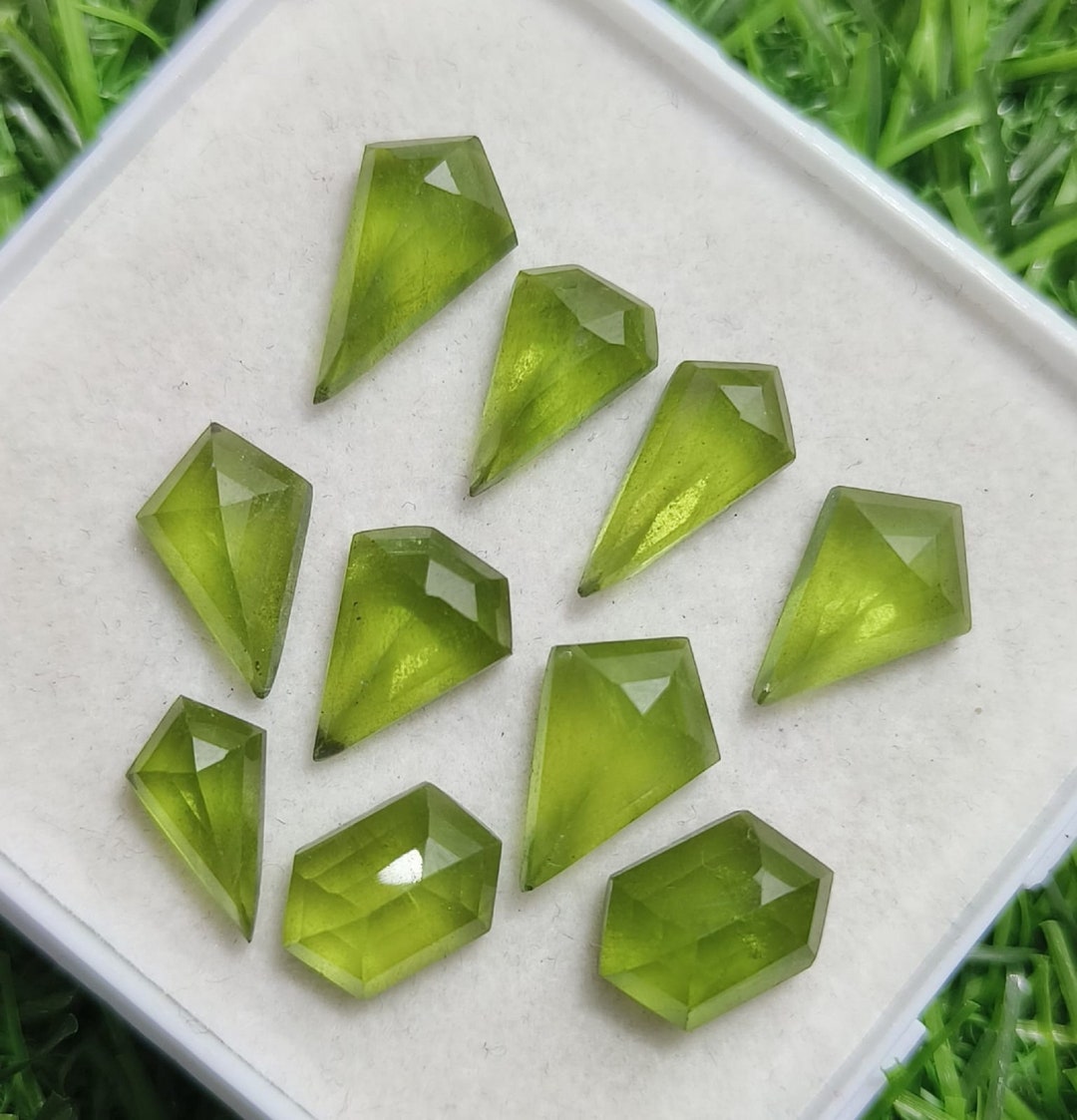 Vesuvianite Natural Vesuvianite Step Cut Fancy Shape Flat Back Lot ...