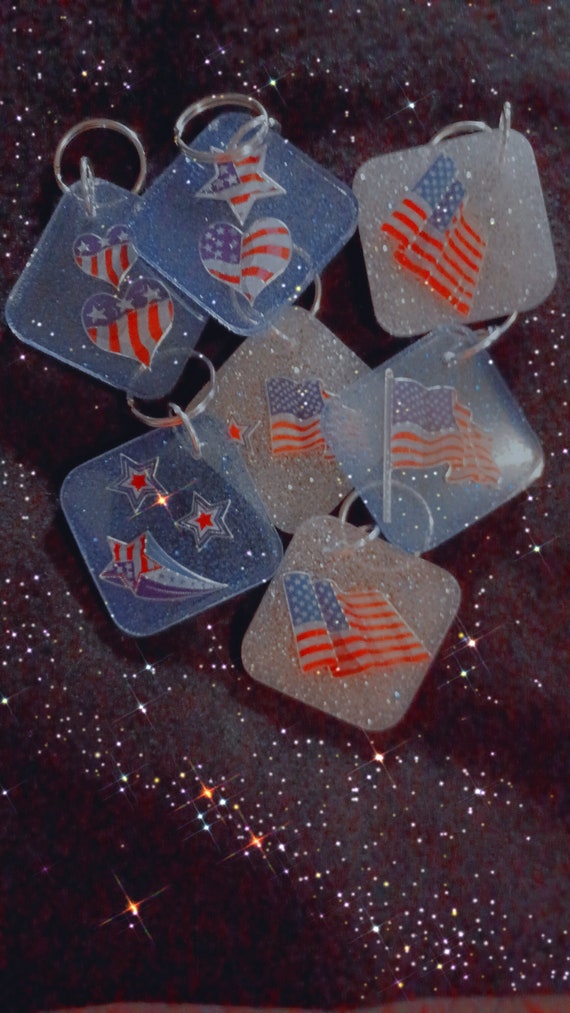American Flag Keychains - Etsy