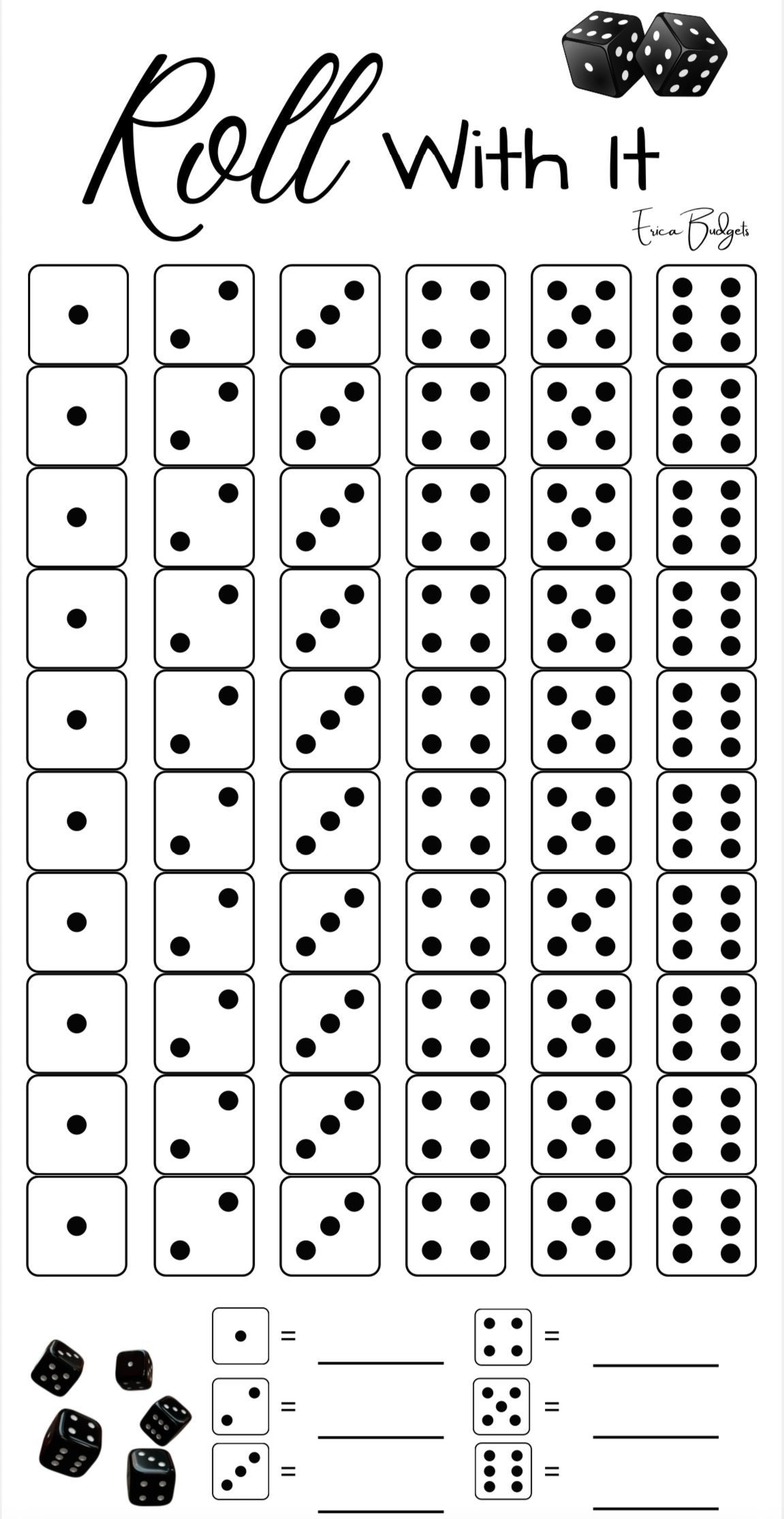 Roll With It Savings Challenge - Fits A6 - Etsy