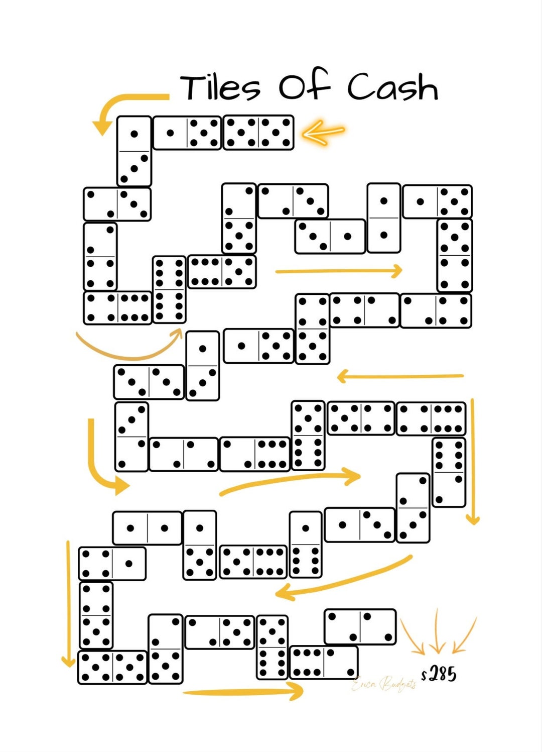 Tiles of Cash Challenge - Fits A5 - Etsy