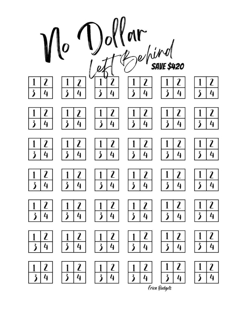 No Dollar Left Behind Challenge - Etsy