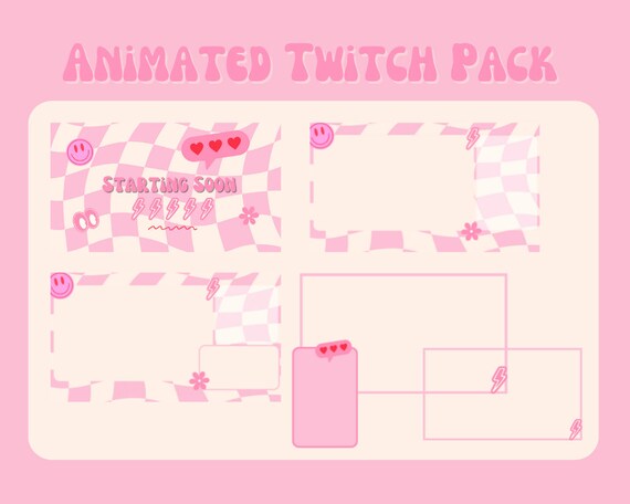 Bublegum Retro 90s Pink Twitch Bundles Twitch Overlay - Etsy