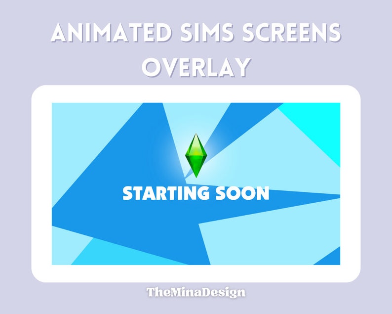 Sims Animated Twitch Screens P2U Scenes, Premade Overlays, Panels ...