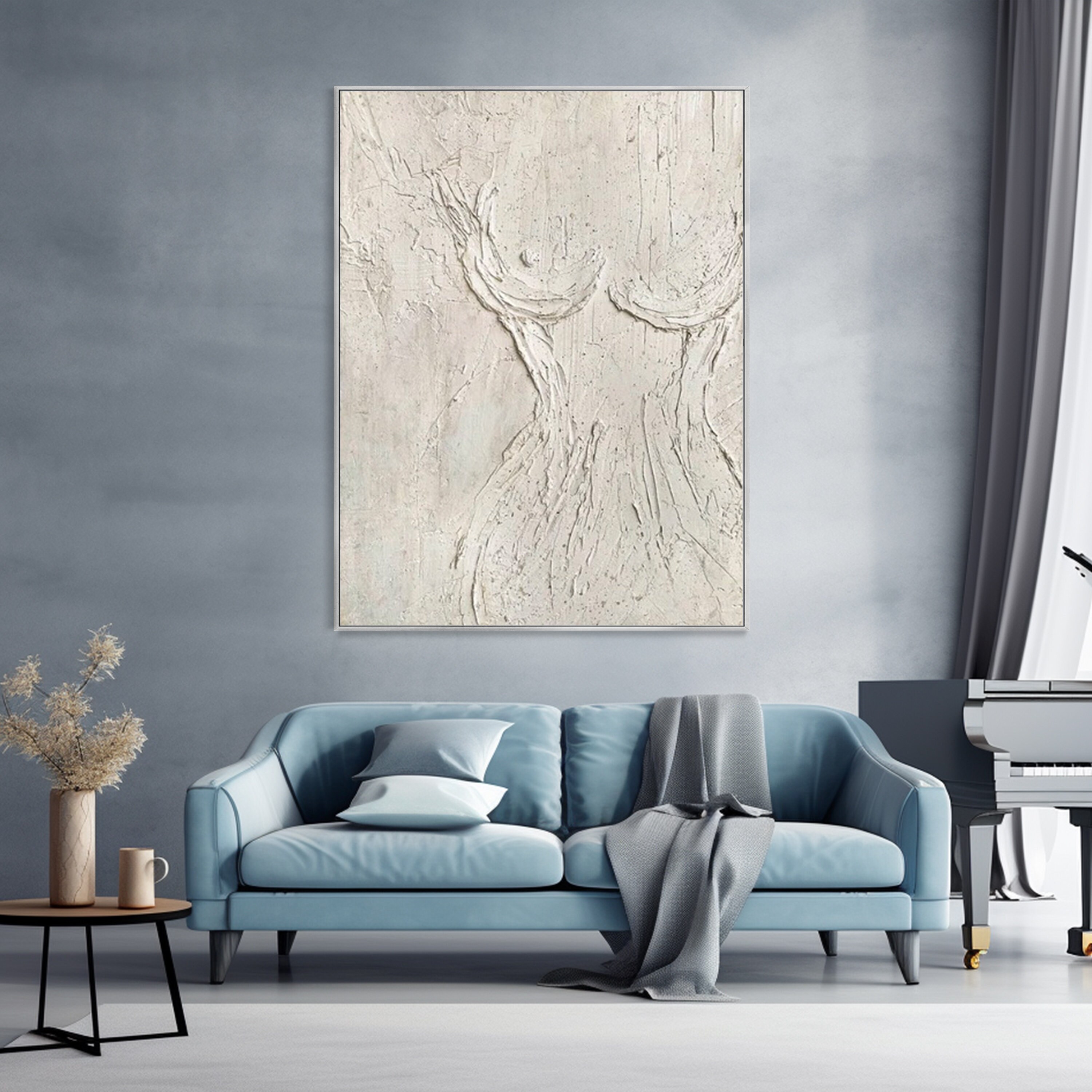 Female Power Portrait Art, Woman's Body, Original Minimalist Oil ...