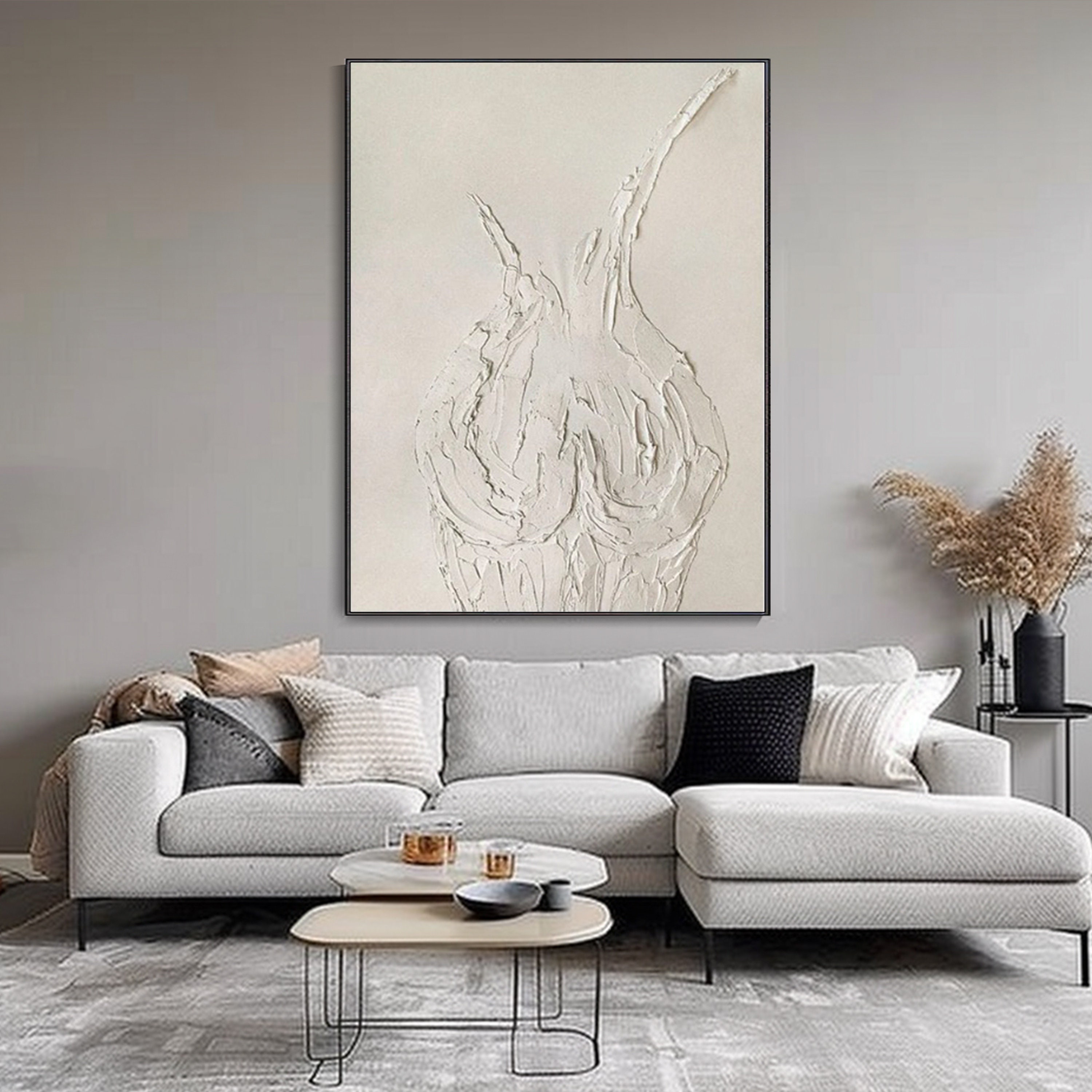 Female Power Portrait Art, Woman's Body, Original Minimalist Oil ...