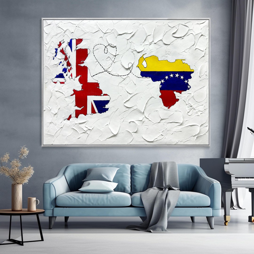 Custom Hand-painted City Map Canvas Oil Painting 3D Textured Palette ...