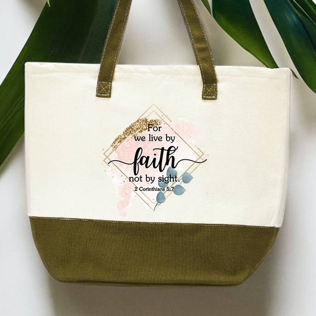Christian Tote Bag, Faith Bag, Bible Verse Tote Bag, Gift for ...