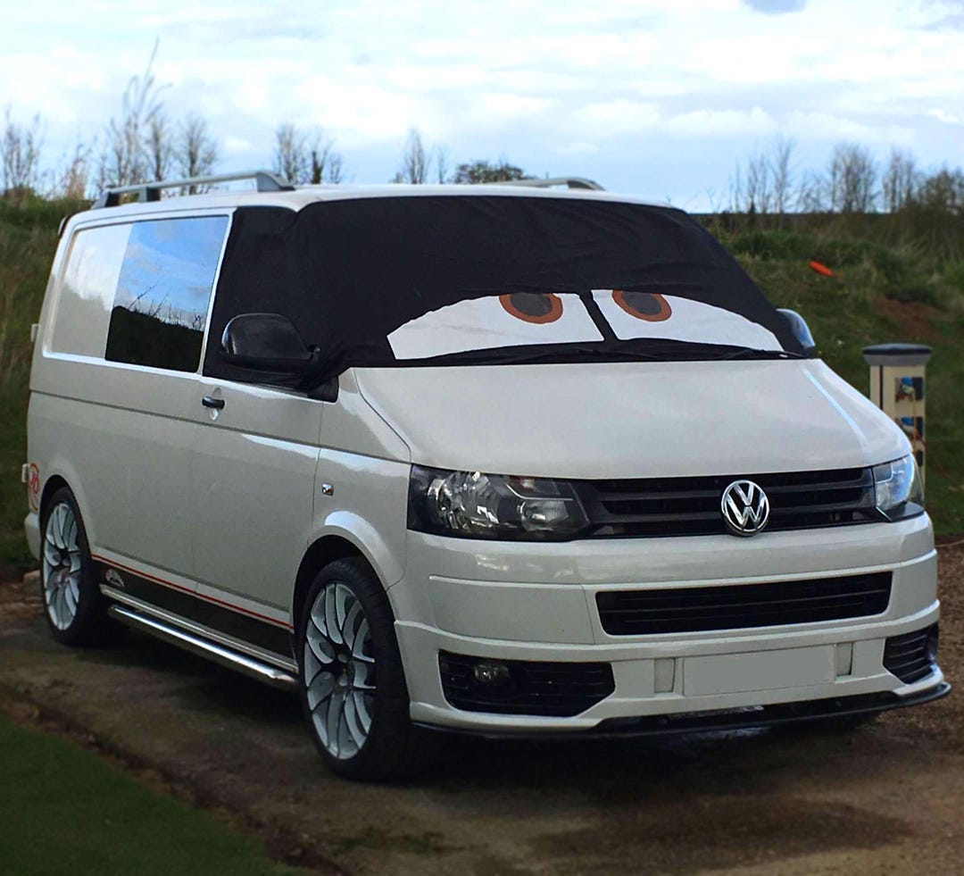 Will Fit VW Transporter T5 Windscreen Wrap Blackout Blind With Eyes Fun ...
