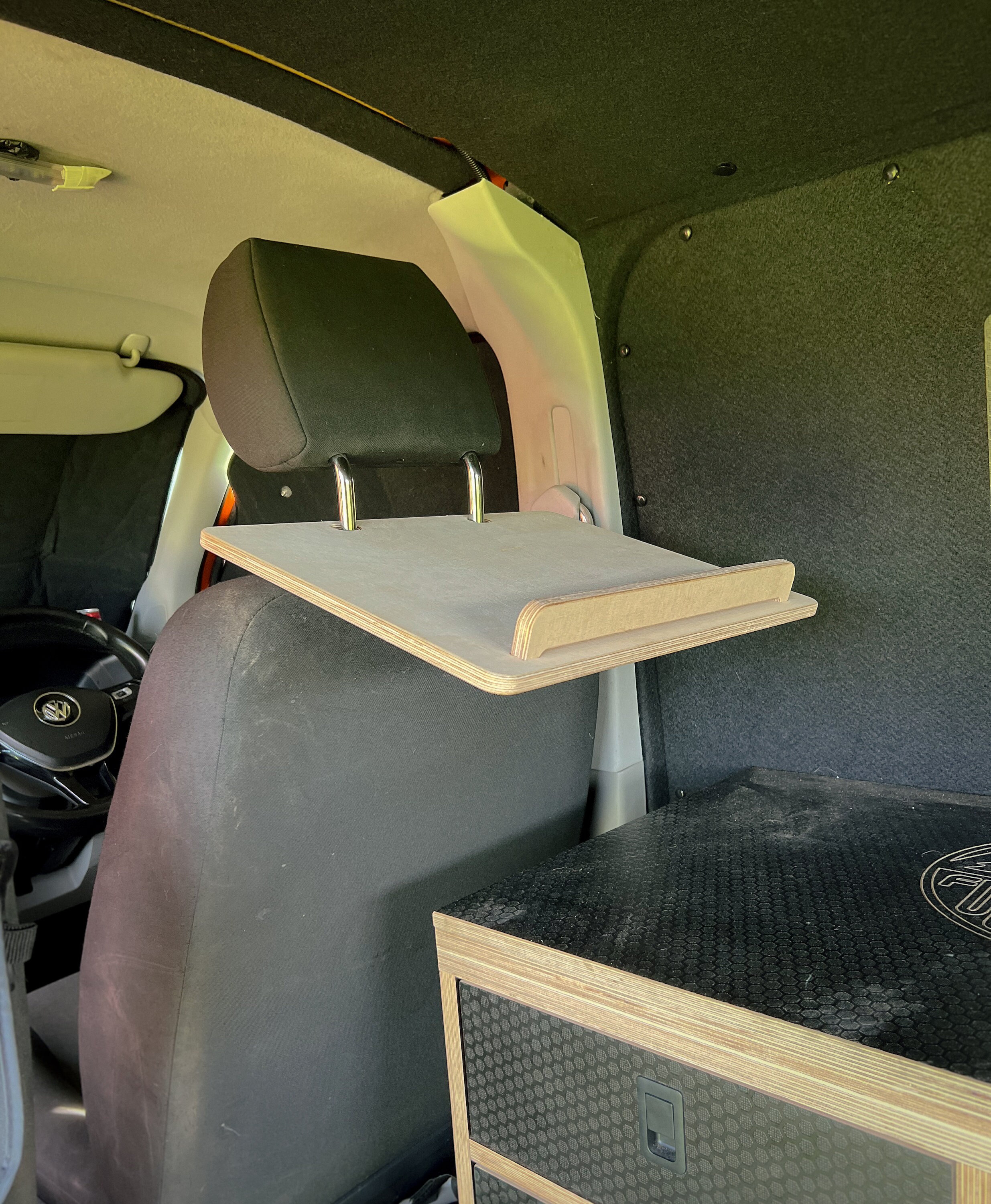 Campervan Vehicle Single Seat Head Rest Table/desk Top Laptop iPad ...