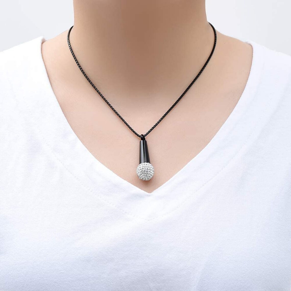 Microphone Urn Necklace Mic Necklace Microphone Necklace - Etsy