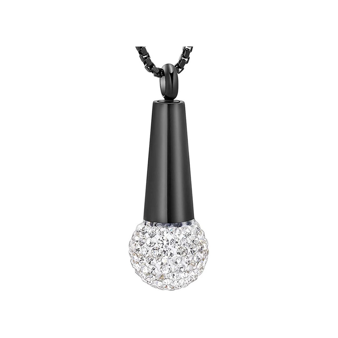 Microphone Urn Necklace Mic Necklace Microphone Necklace - Etsy