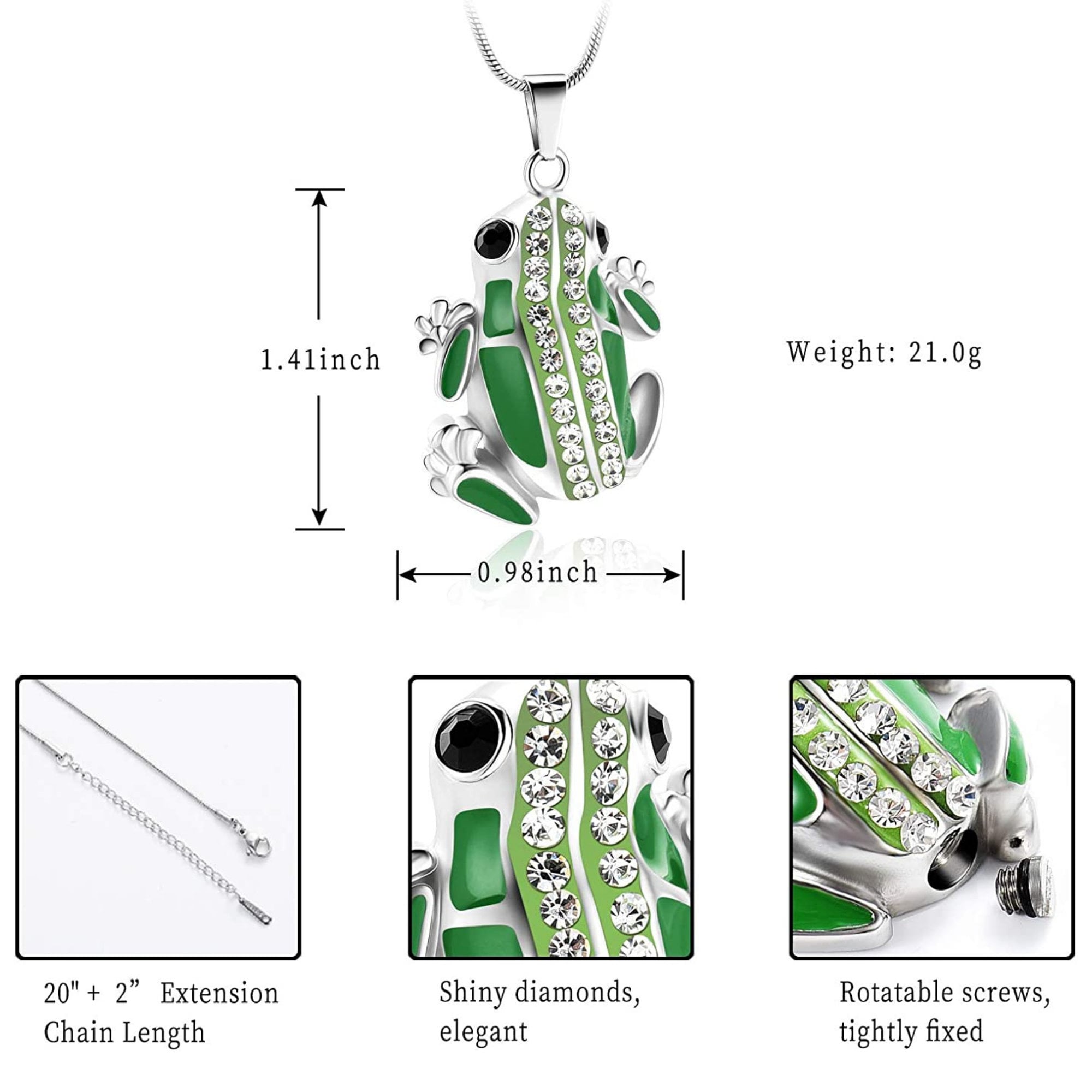 Frog Urn Necklace for Ashes Frog Cremation Jewelry Frog - Etsy Canada