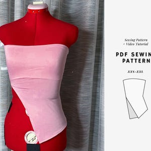 Off Shoulder Top Sewing Pattern | Tube Top| Bodycon Top| Asymmetrical ...