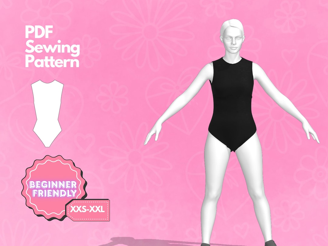 Bodysuit Sewing Pattern, Women's Top Patterns, Digital Sewing Patterns ...