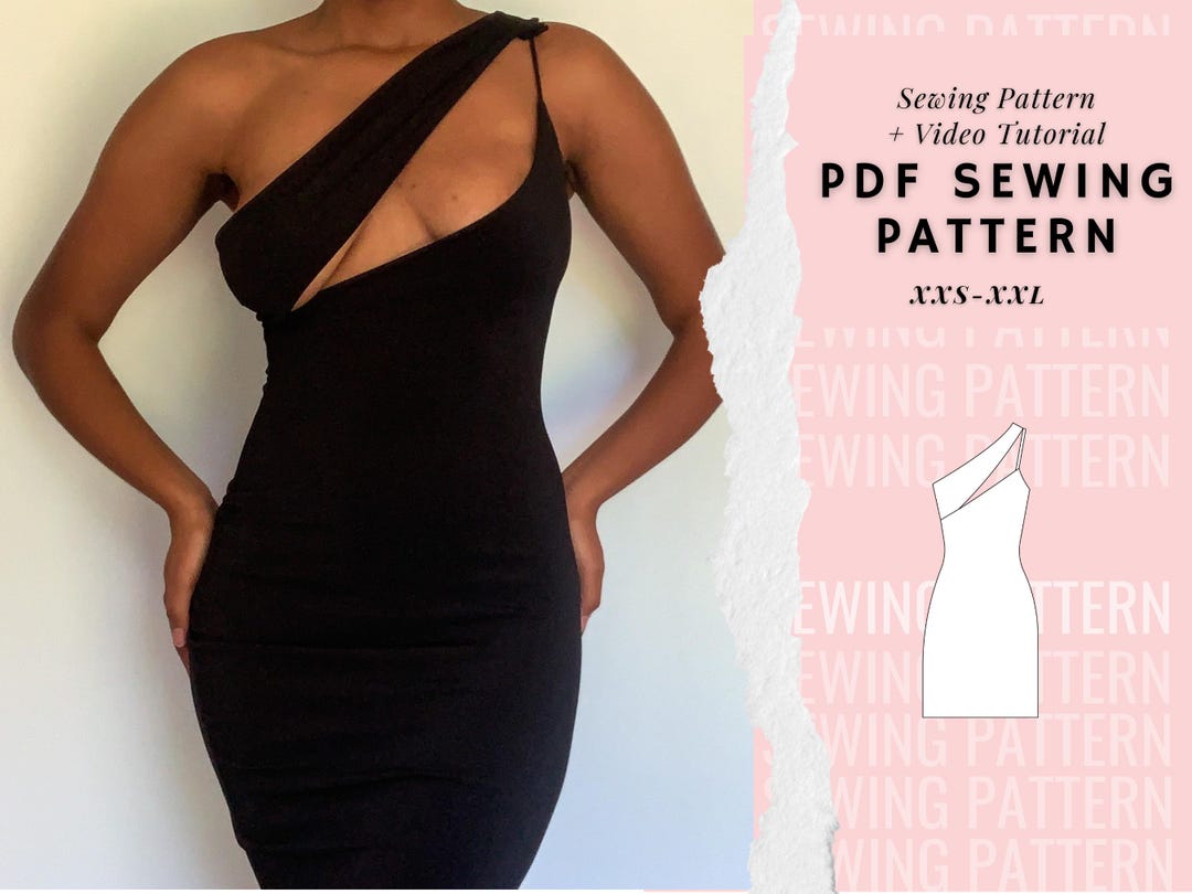 Bodycon Dress Sewing Pattern| Women's Dress Pattern| Short Dress ...