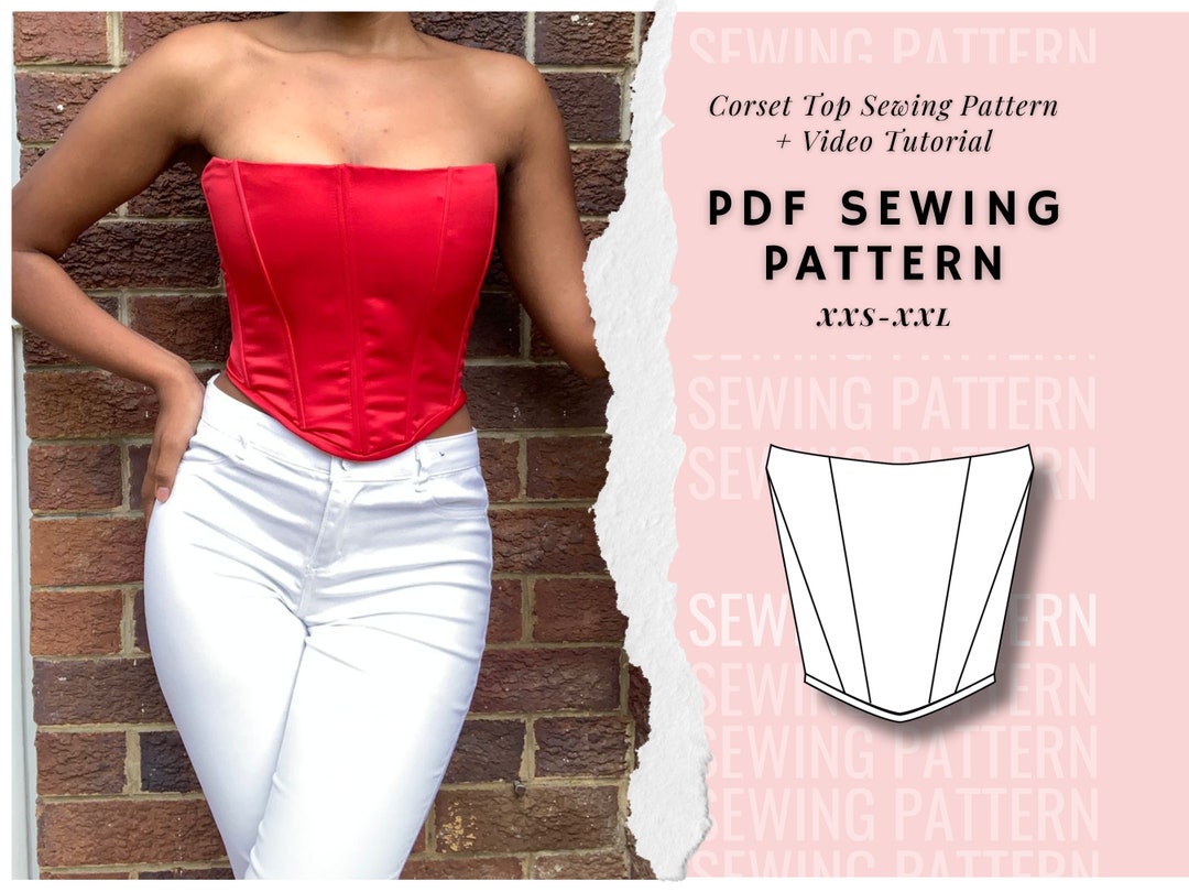 Corset Pattern Bustier Corset Pattern Corset Top Top Sewing Pattern ...