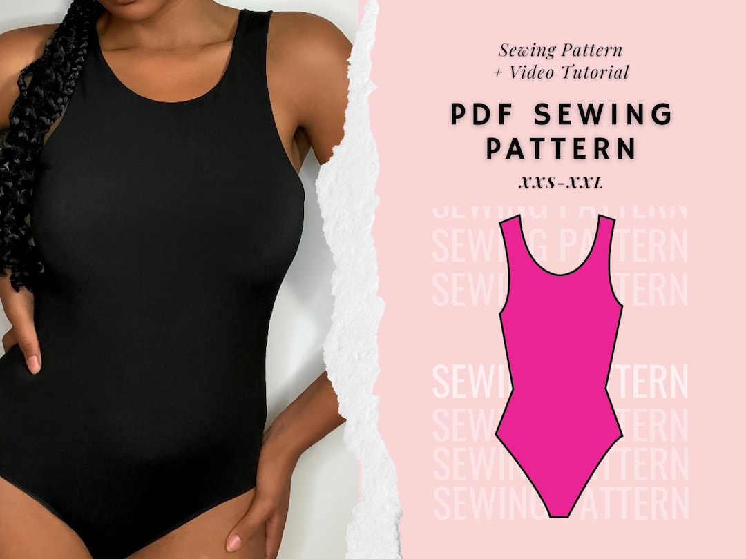 Bodysuit Sewing Pattern, One Shoulder Bodysuit, Leotard Pattern, Dance ...