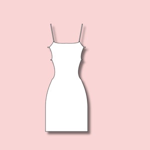 Backless Bodycon Dress Sewing Pattern, Mini/ Short Dress, Fitted Tight ...