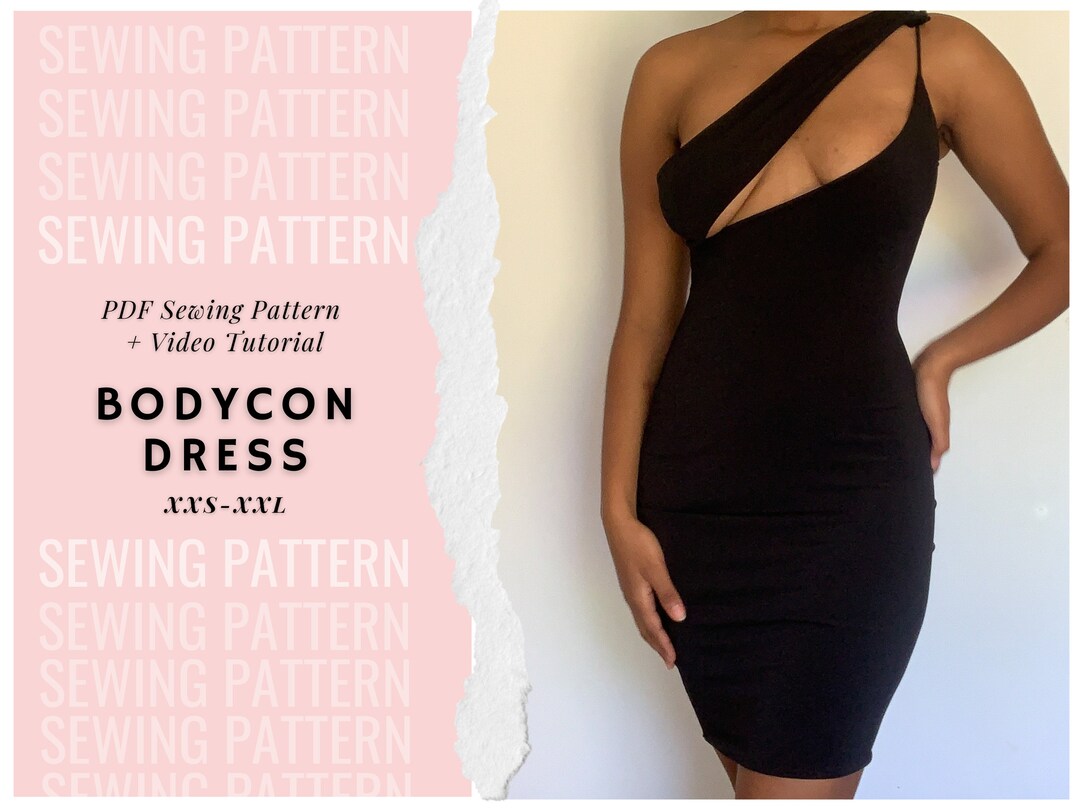 Bodycon Dress Sewing Pattern Women's Dress Pattern Short - Etsy
